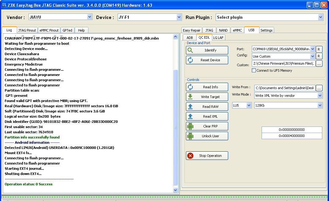 Post here succesfull operations with Qualcomm HS-USB QDLoader 9008 port ...