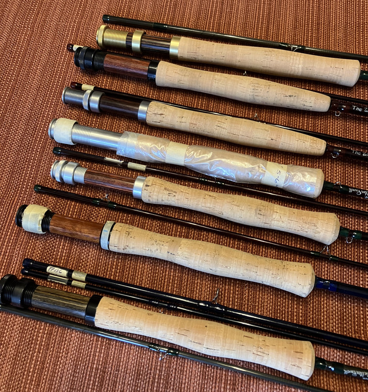 Lot of 17 Powell graphite rods from Chico