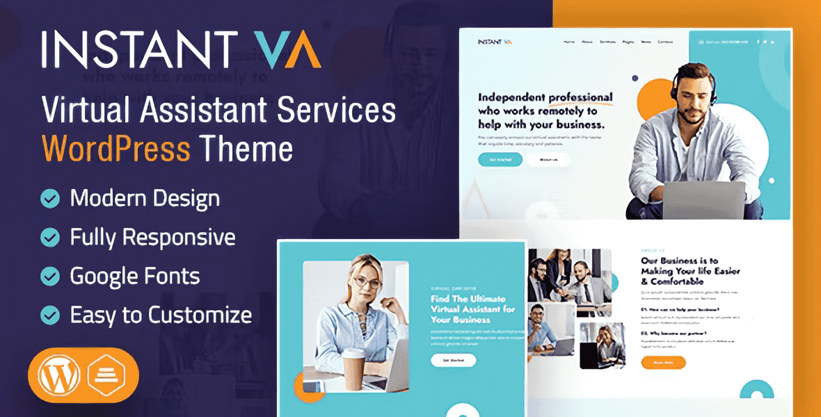 Instant VA - Virtual Assistant WordPress Theme – Bliter GPL