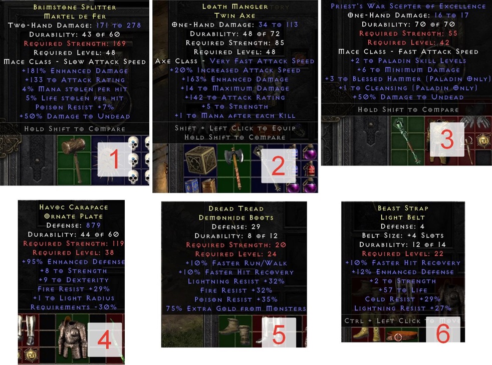 O Armor Parts And Weapos - Topic - d2jsp