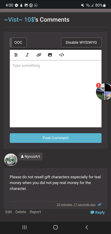 Beware: ArtCherryOnTop; thief & ToS violations on Toyhouse