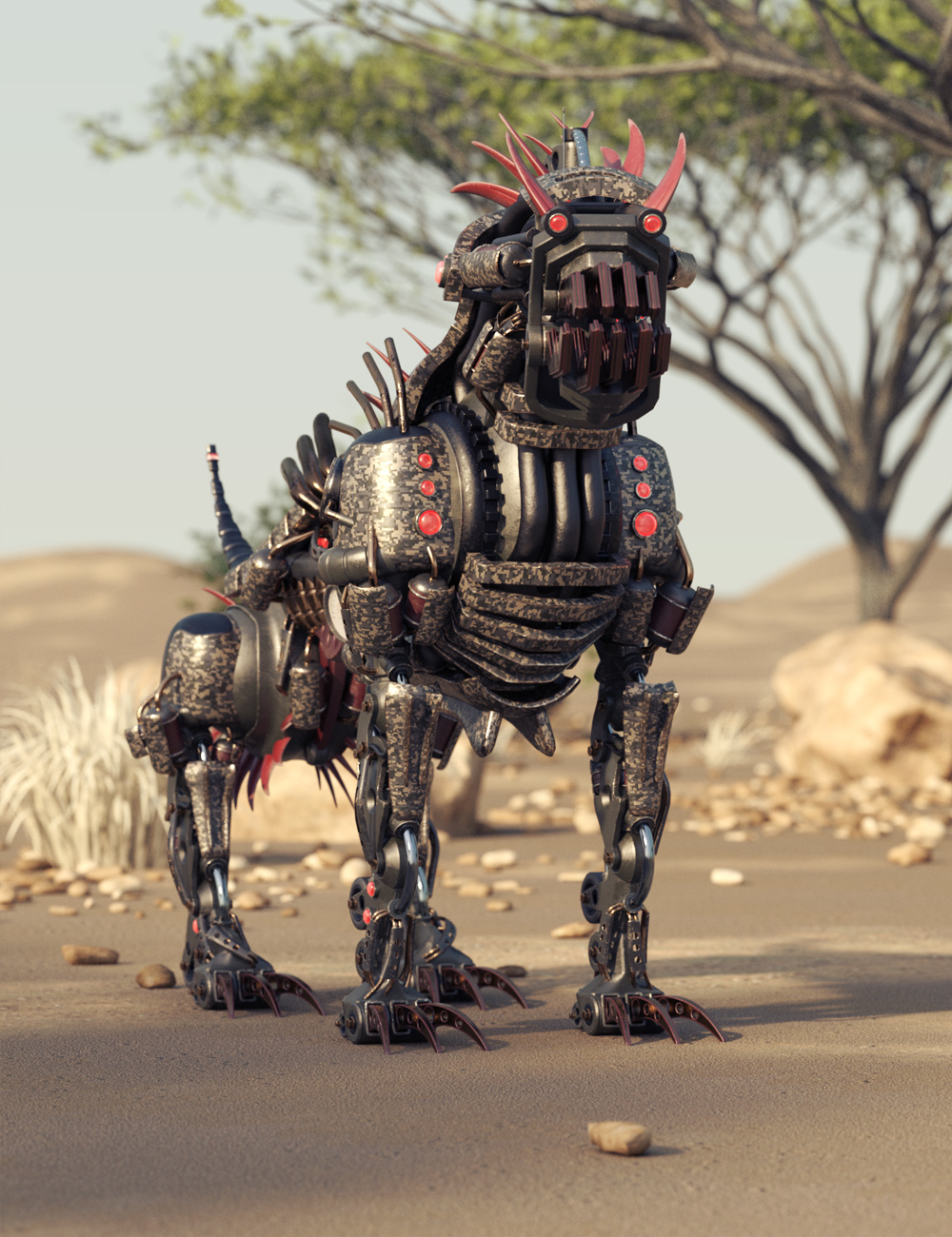 (FILLED 2021-12-03) Steampunk Attack Dog - Free Daz 3D Models