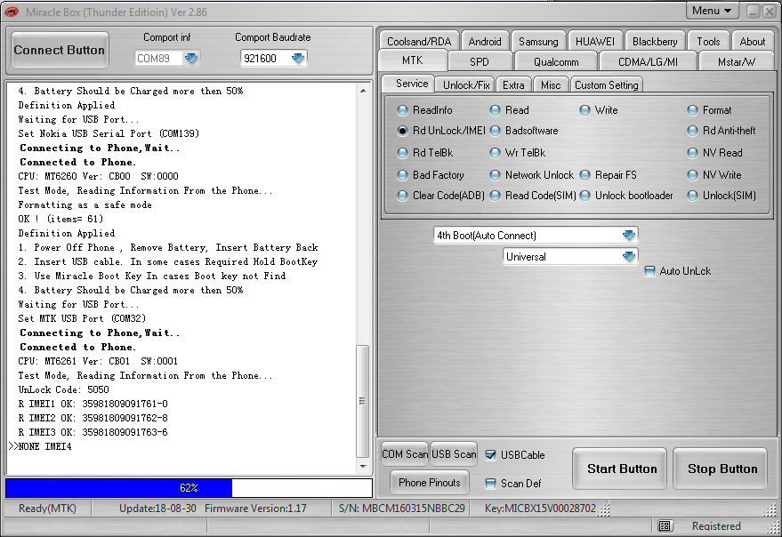 Tecno t401 read code done by miracle thunder v2.86 (Succes) - GSM-Forum
