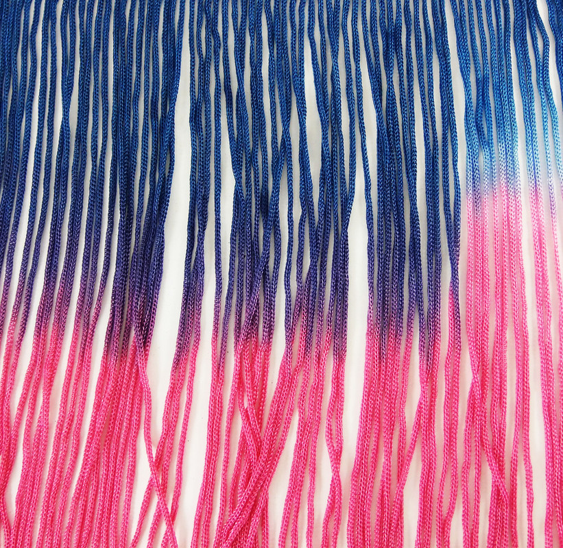 Ombre Chainette Fringes Tonal Multicolor Thread Yarn Loop Trim - HAND ...