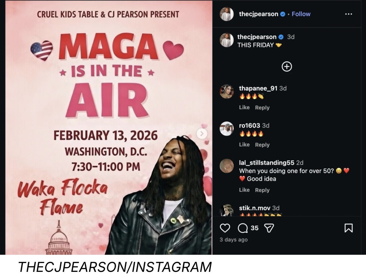 MAGA Cuck Waka Flocka Flame Headlines 'MAGA In the Air' Concert‘