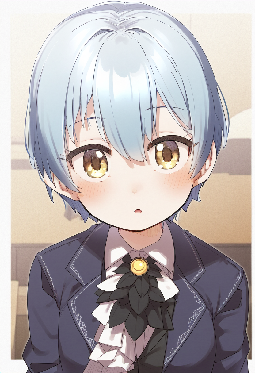 depth of field, 1girl, {{{angela (project moon)}}}, short hair, artist ...