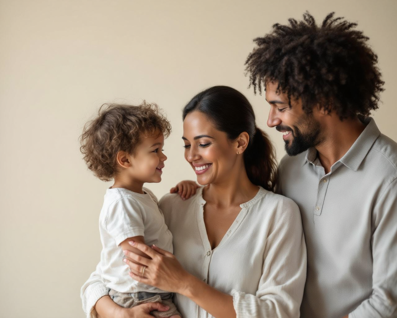 prompt order bias test 1 017 child mother and father standing together ...