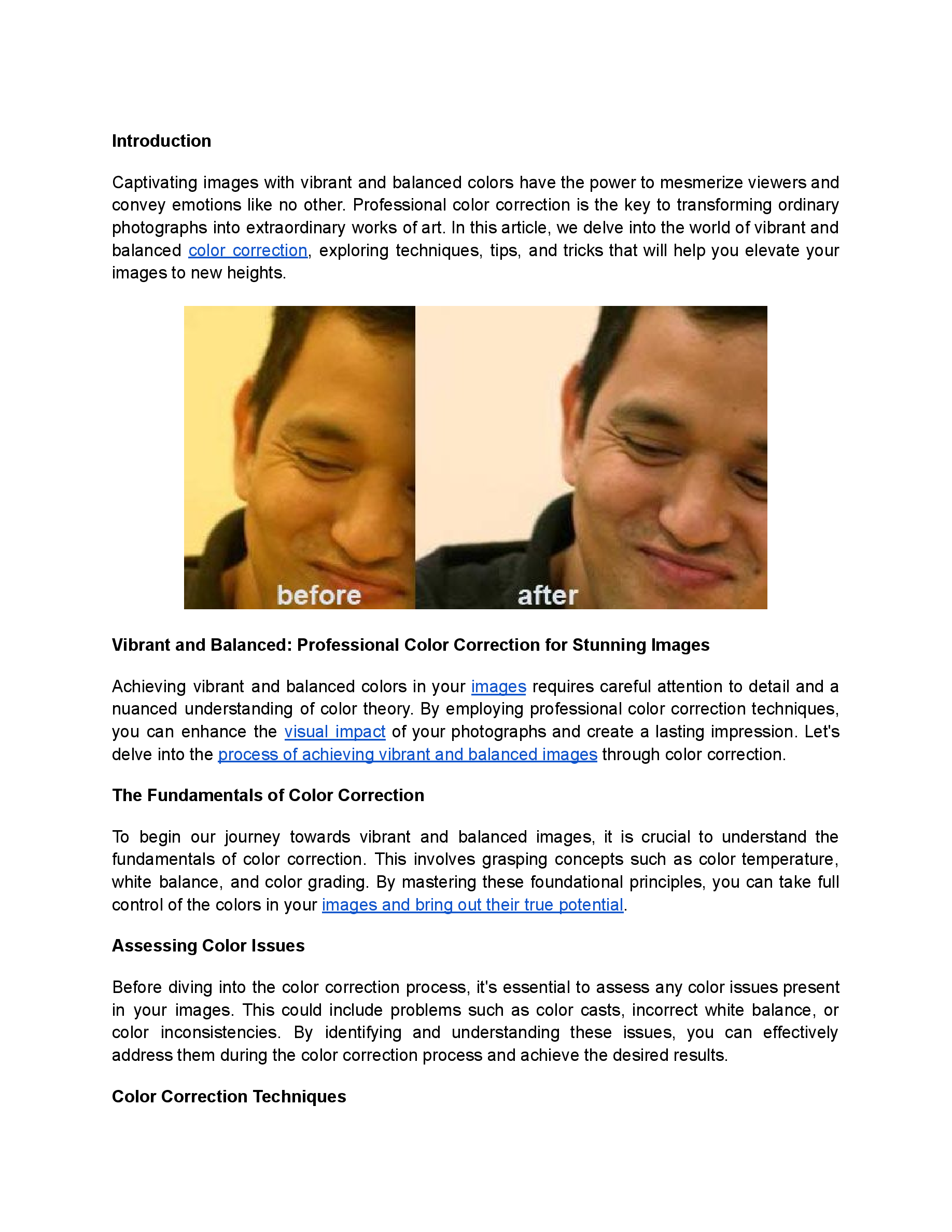 Professional Color Correction for Stunning Images — Postimages