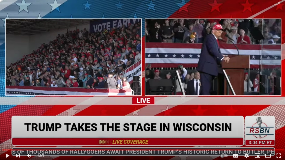 LIVE: President Trump Holds a Rally in Juneau, WI – 10/6/24 @ 3:00 PM ET