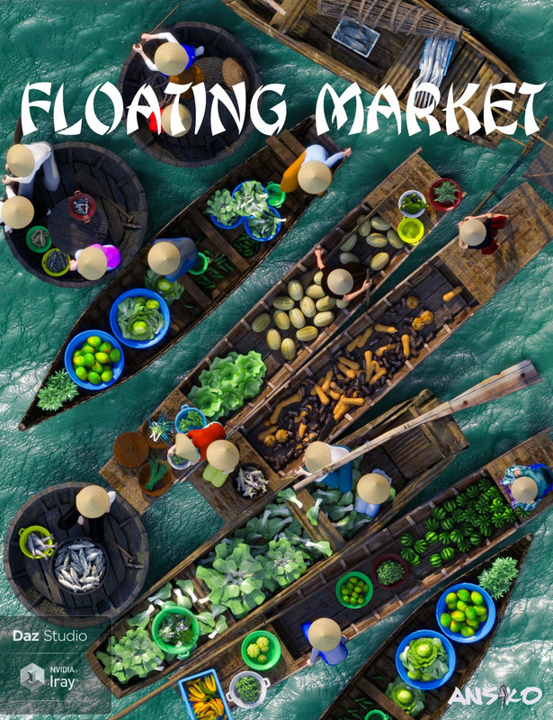 Floating Market 2025 - Free Daz 3D Models