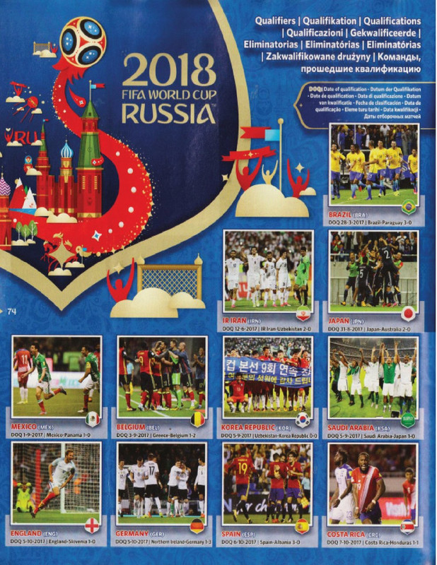 Album Panini Rusia 2018 76 — Postimages