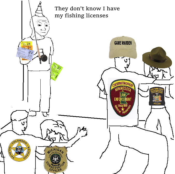 How often do you get checked for your fishing license? not once yet ...