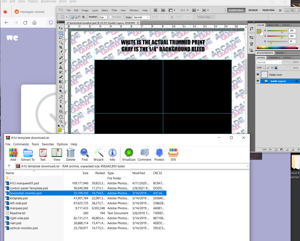 Any good PSD templates for doing your own bezel art? : r/Arcade1Up