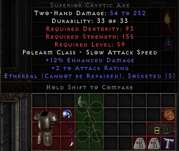 5os Sup Eth Cryptic Axe - Topic - d2jsp