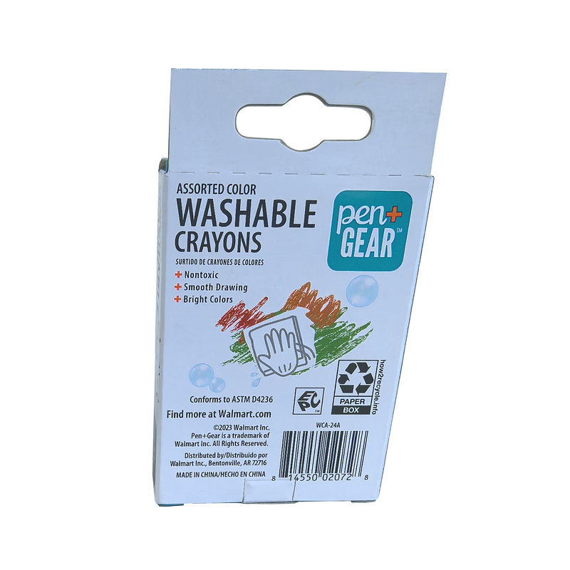 Pen+Gear Assorted Color Washable Crayons, 24 Count - Walmart.com