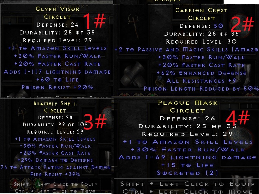 Lld Zon Circlets - Topic - d2jsp