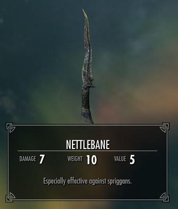 Nettlebane Effective Against Spriggans at Skyrim Special Edition Nexus ...