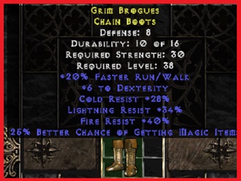 Tri Res Boots 20frw 6dex 25mf 28cr 34lr 40fr - Topic - d2jsp