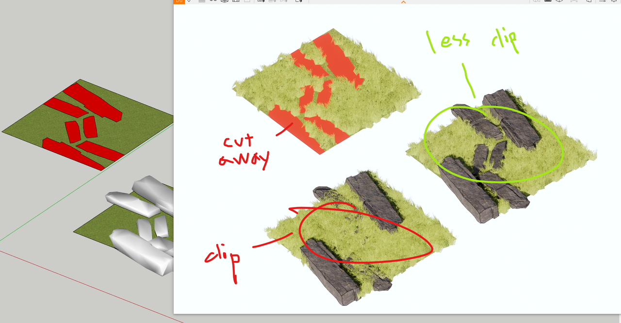 Create a berm with flagstone : r/Sketchup