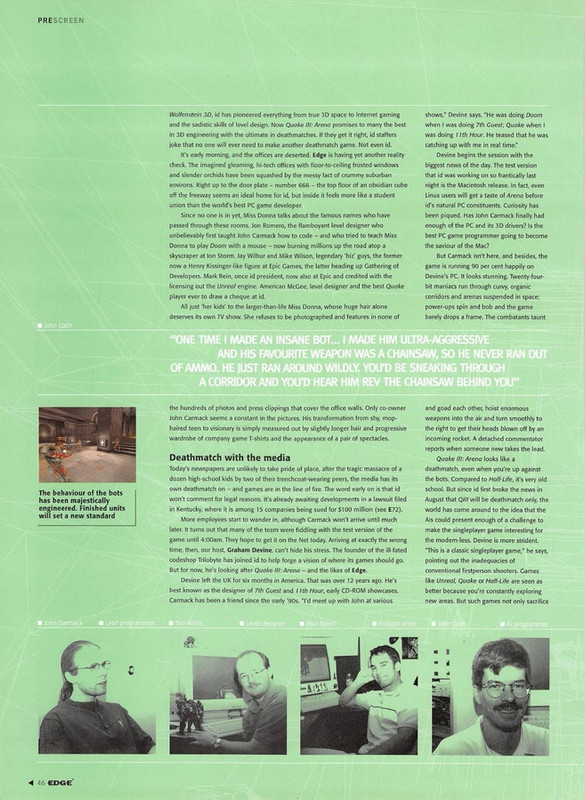 EDGE and NextGen magazine on Quake III Arena (1999-2000) | ResetEra