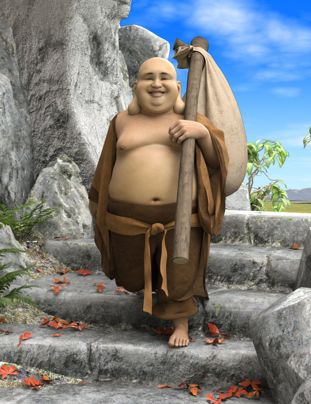 (ON THE BLOG) Budai For Genesis 8 Male - Free Daz 3D Models