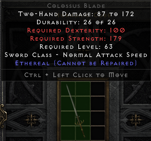 Eth Colossus Blade 0/5 Socks - Topic - d2jsp
