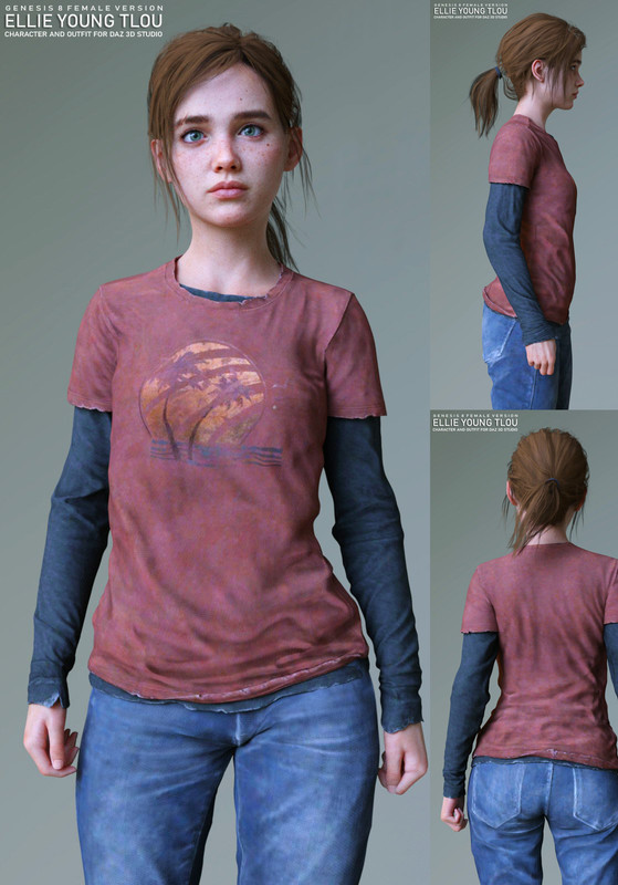 Add For Smart Content "Ellie Young For G8F" - Free Daz 3D Models