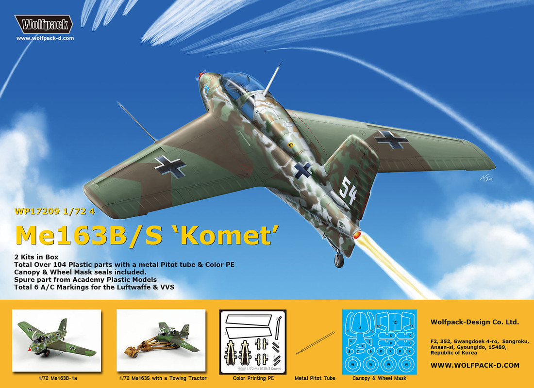 1/72 - Messerschmitt Me.163B/S Komet by Wolfpack Design & Hobby 2000 ...