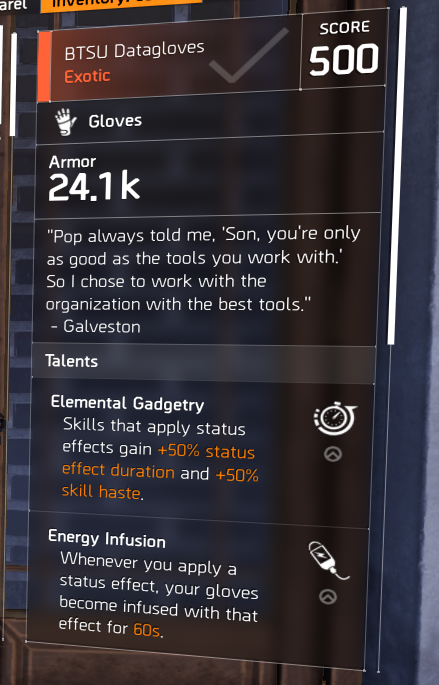 Questions on the BTSU gloves : r/thedivision