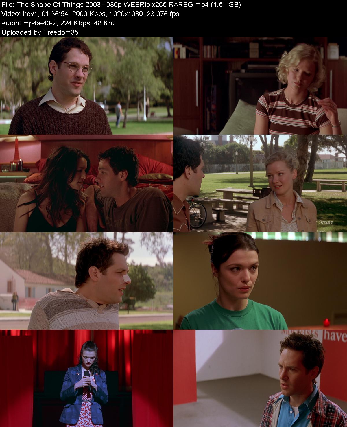 The Shape Of Things 2003 1080p WEBRip x265-RARBG - HD (720p ...