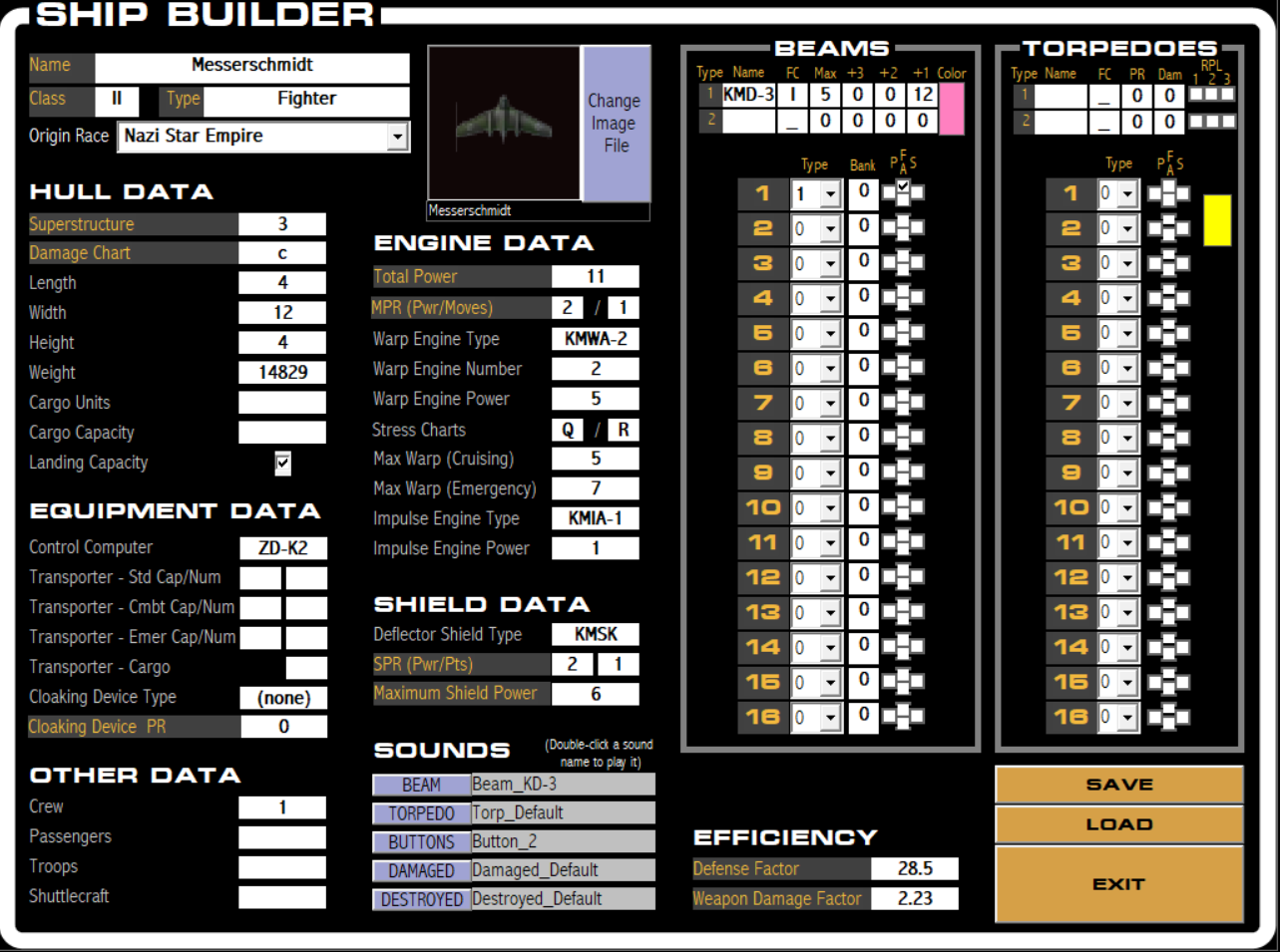 Nazi Star Empire Messerschmidt Class Fighter — Postimages