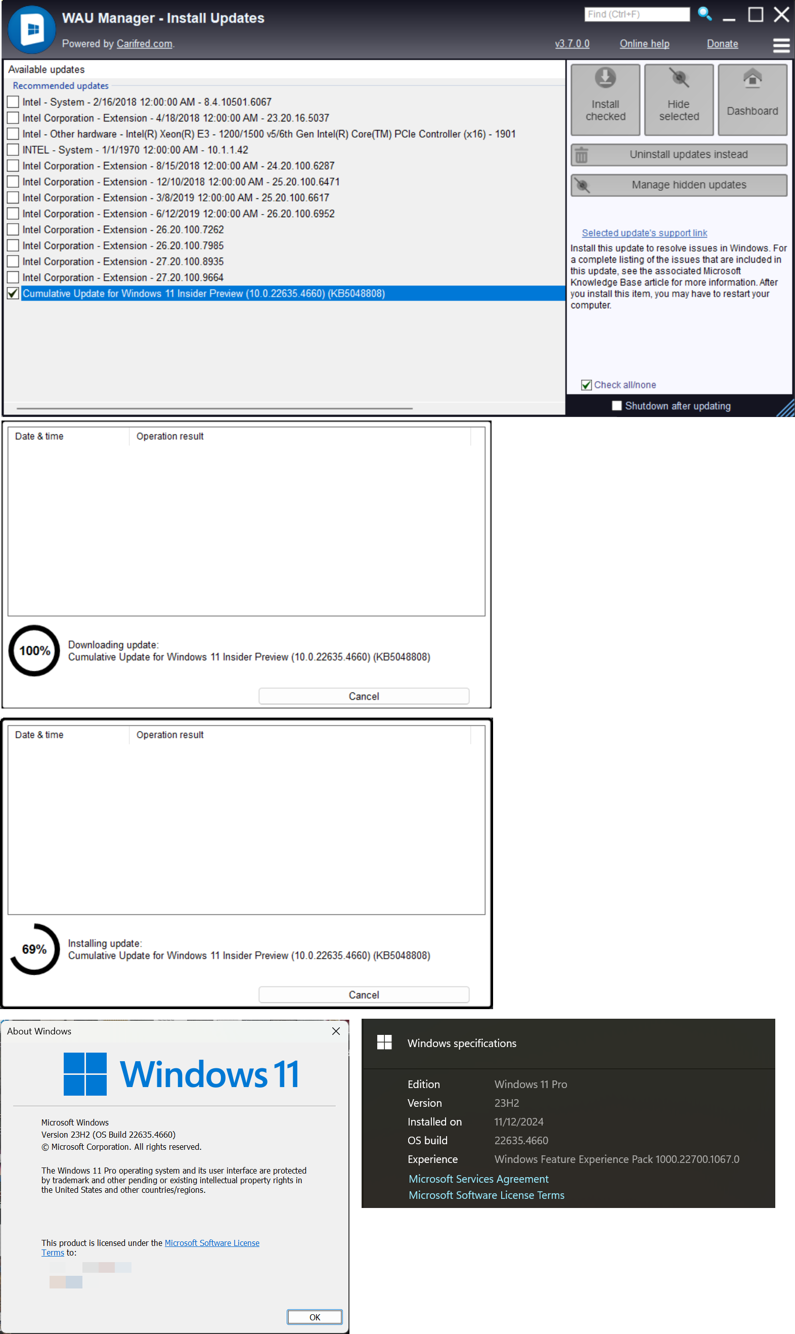 KB5048808 Windows 11 Insider Beta build 22635.4660 (23H2) - Jan. 3 ...