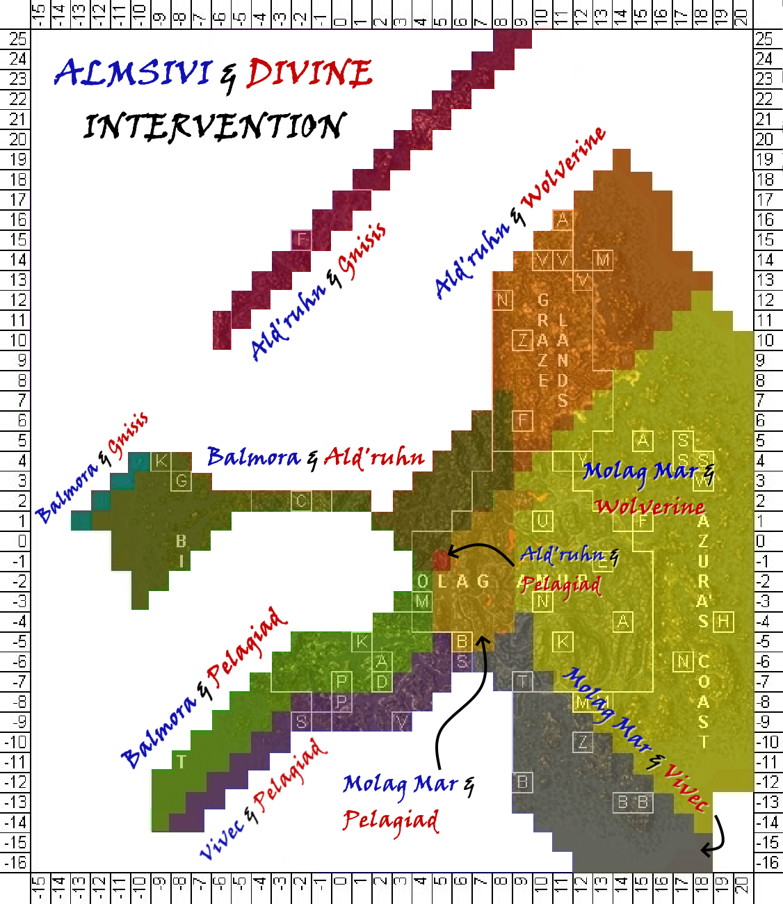 I made a map of where the different Almsivi & Divine areas overlap ...