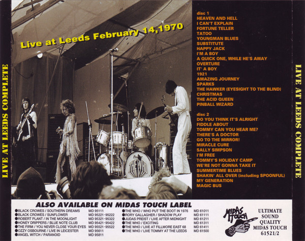 50 years ago today ! .... The Who record gig at Leeds University ...