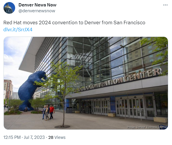 Red Hat Summit moving to Denver in 2024 - Lemmy.world
