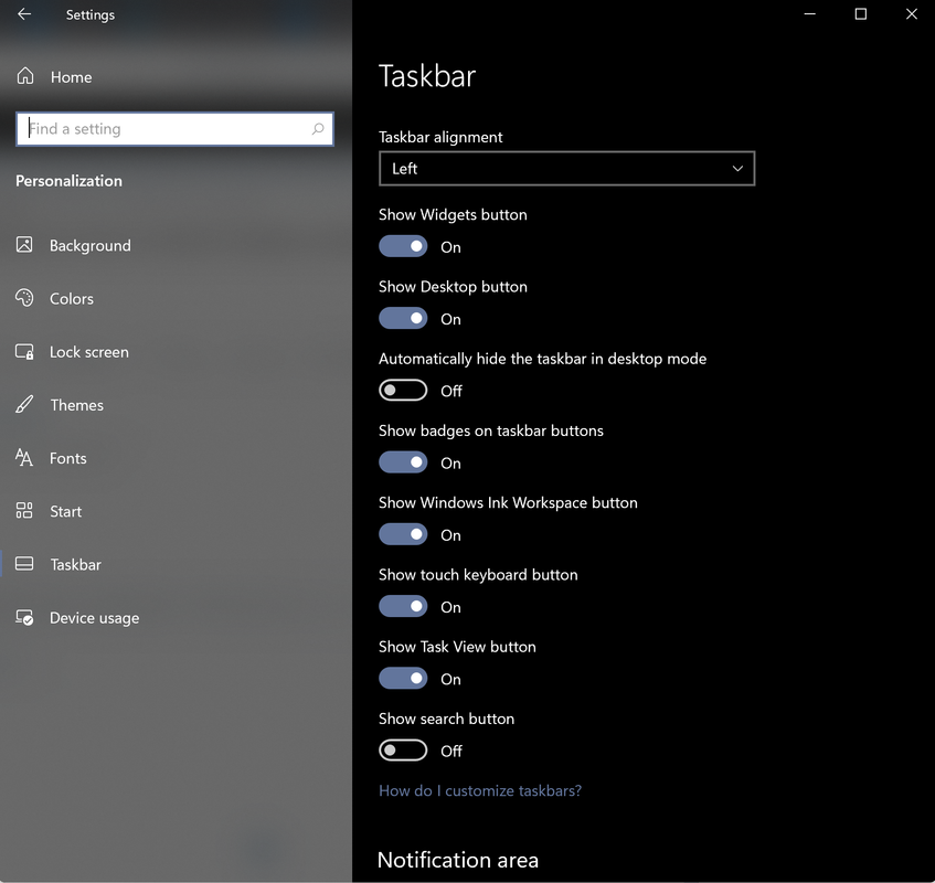 Is the option to never combine taskbar buttons still available in ...