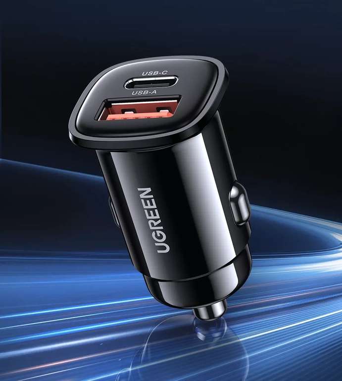 Aliexpress: Cargador auto Ugreen Usb 30W + 18W, Quick Charge 4.0 PD Tipo C y A, para iPhone ...