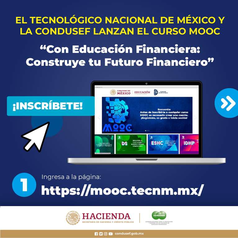 Tecnológico Nacional de México y CONDUSEF: GRATIS Curso "Con Educación ...