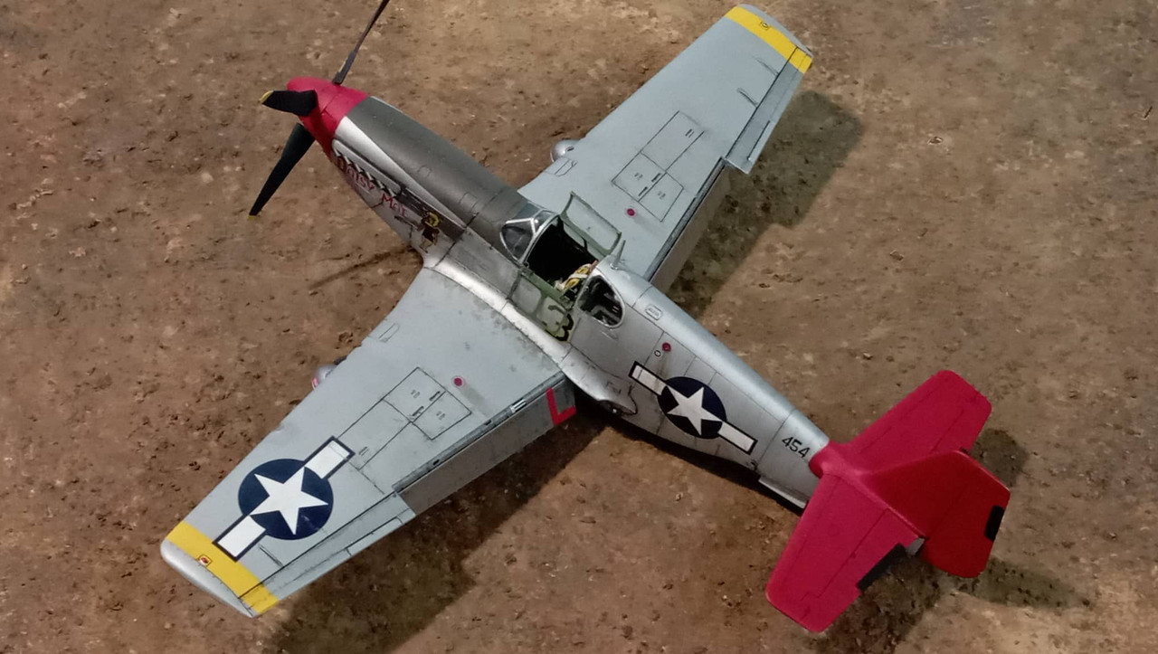 P-51C Mustang "Daisy Mae" Tuskegee red tails, 1/48 Tamiya - Ready for ...