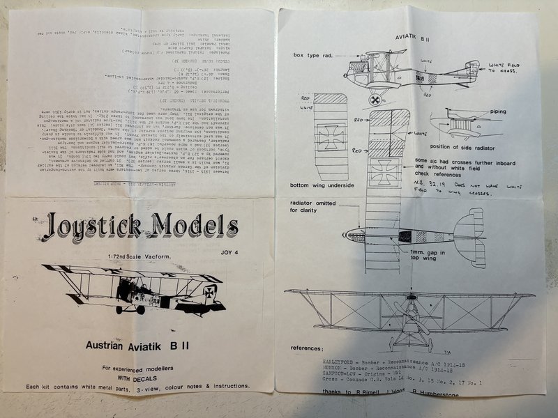 Joystick 1/72 Austrian Aviatik B.II - Postponed to Stick and String GB ...