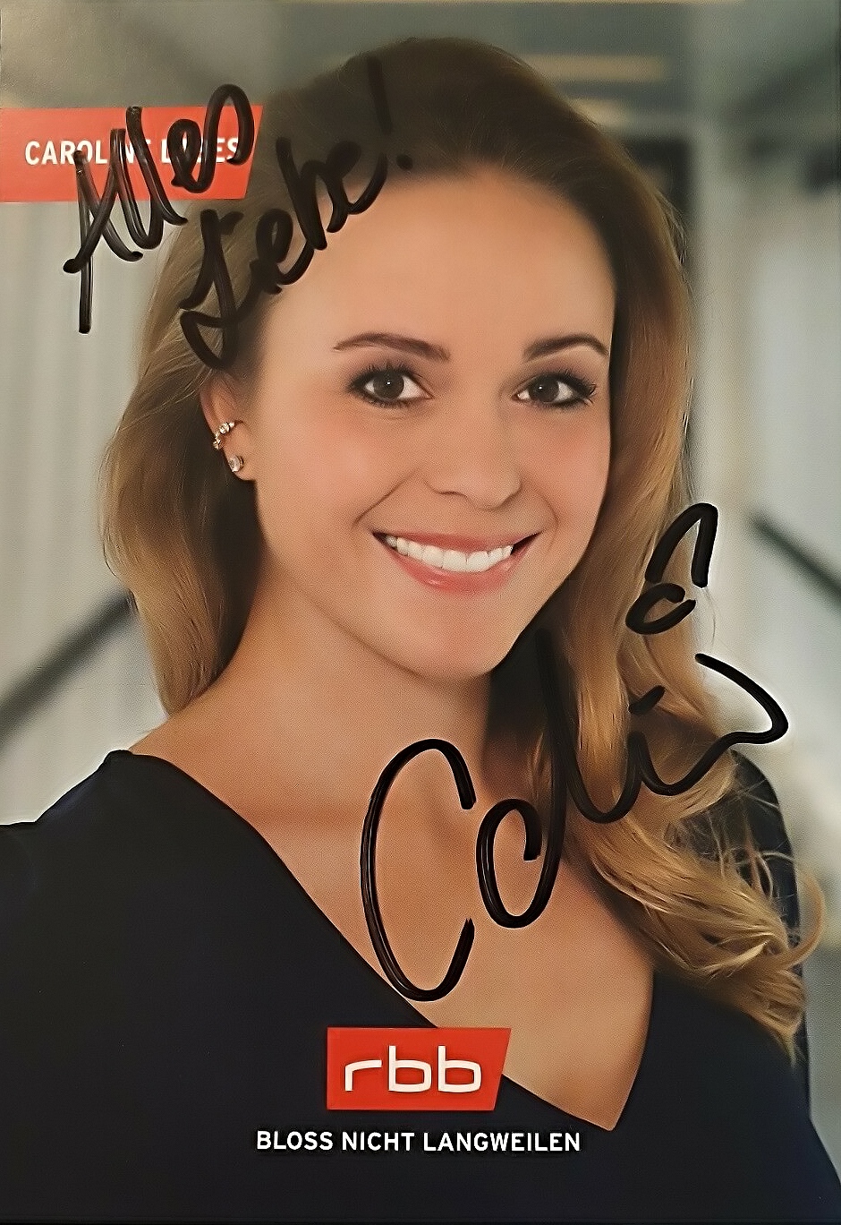 Caroline Labes RBB Autogrammkarte — Postimages