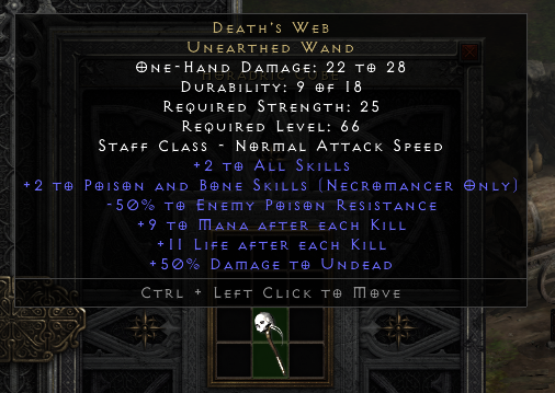 Dweb [ Death's Web ] -- 2/2/-50/9/11 Clean Stats - Topic - d2jsp