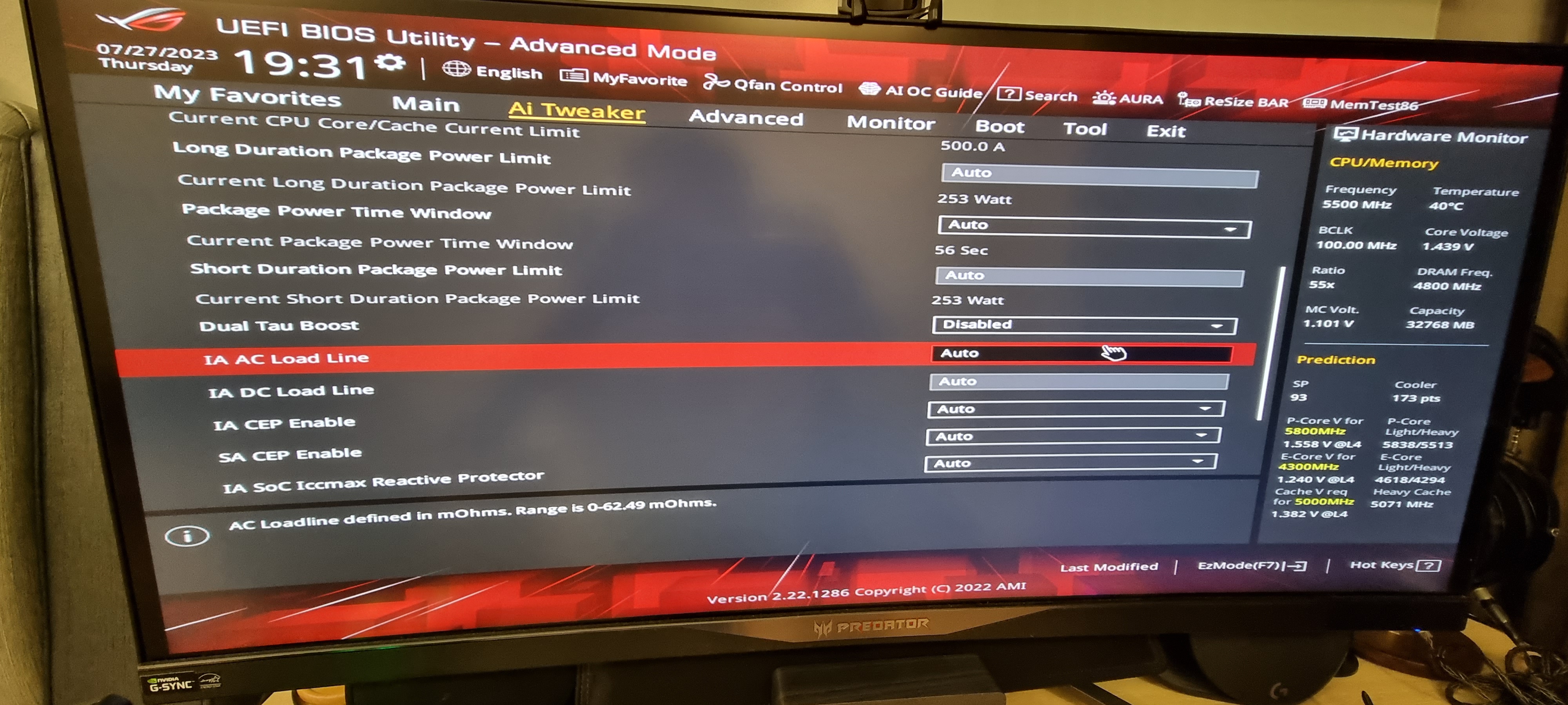 BIOS IA AC IA DC Load Line Postimages
