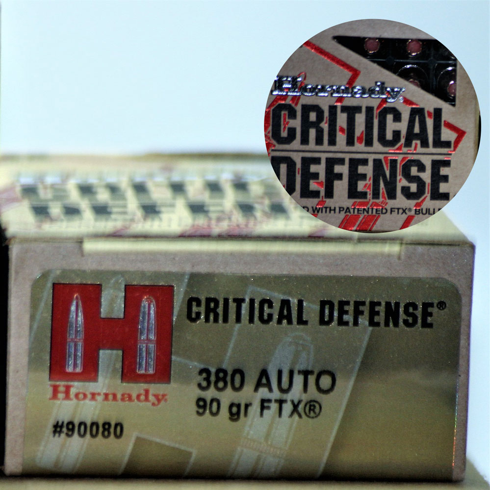 380 auto Hornady Critical Defense 380 ACP Ammo 90 Grain Flex 25 ROUNDS ...
