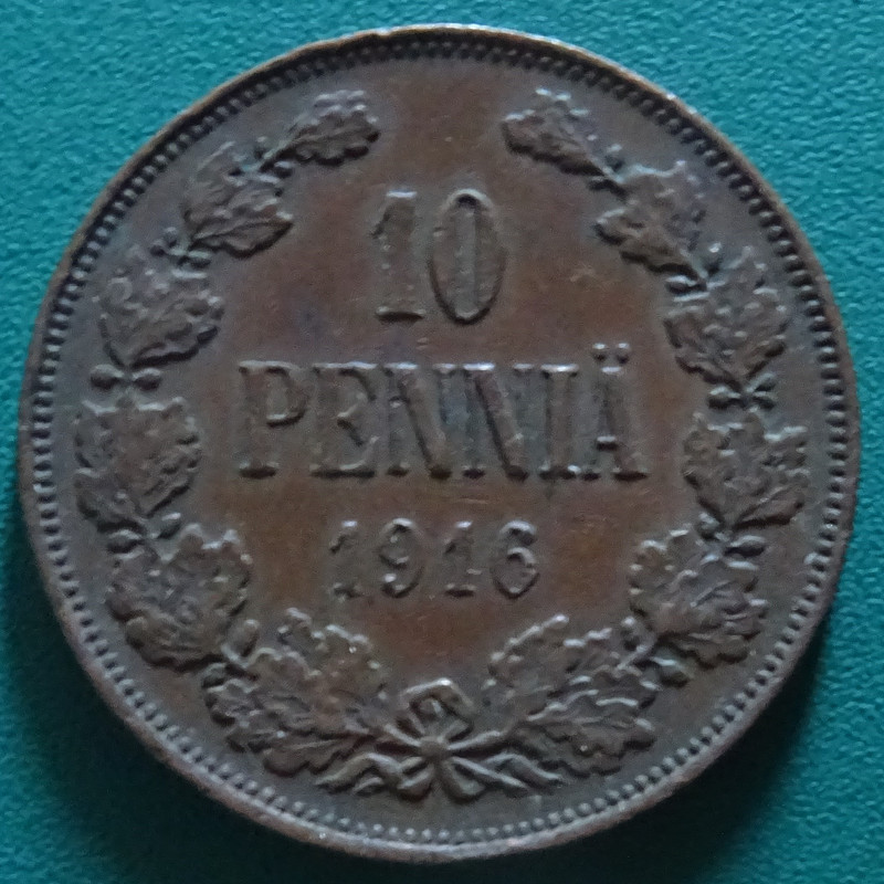 10 Pennia. Finlandia (1916)