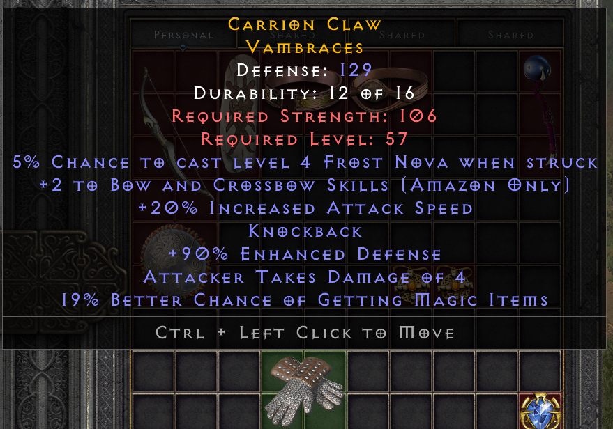 Iso 2/20 Bow Zon Glove - Topic - d2jsp