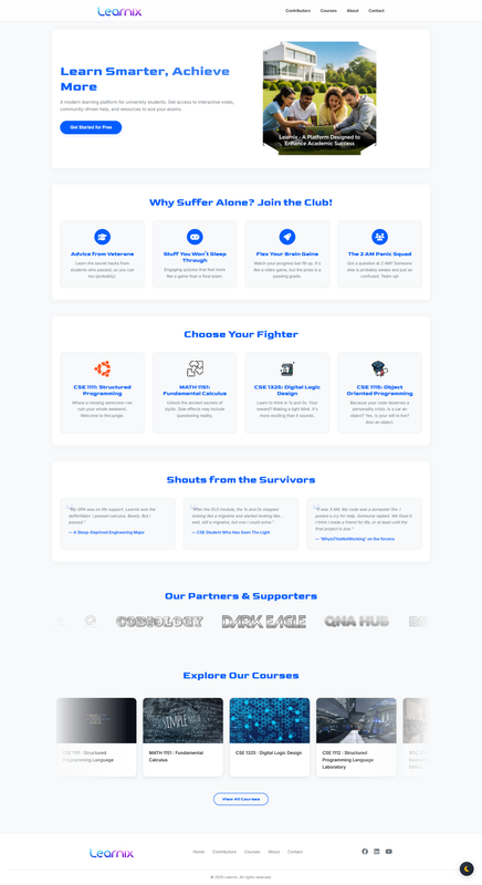 GitHub - ahmed-shahriar04/learnix: A modern learning platform for university students. Get ...