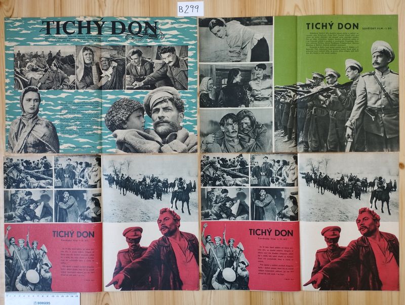 Tichý Don 4x 1958 filmový prospekt plakát pavool B299 | Aukro
