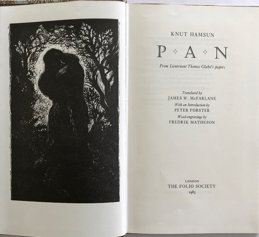 Folio Archives 95: Pan by Knut Hamsun 1983 | Folio Society Devotees ...