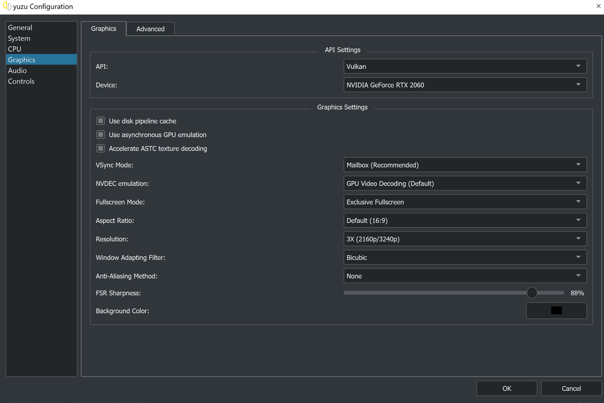 Yuzu Graphics Settings — Postimages